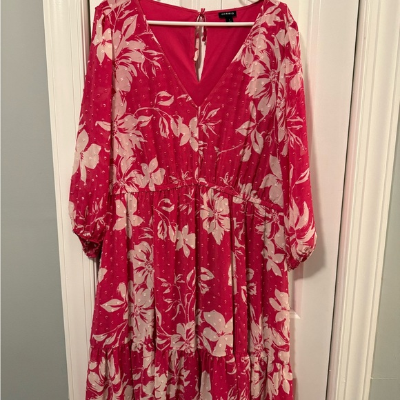 torrid | Dresses | Torrid Red And White Floral Dress | Poshmark